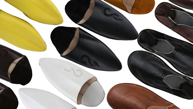 Men's Babouche | Moroccan Leather Babouches for Men – Artisanat Shop